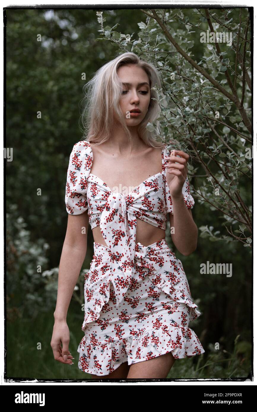 Lady walk in nature Cut Out Stock Images & Pictures - Alamy