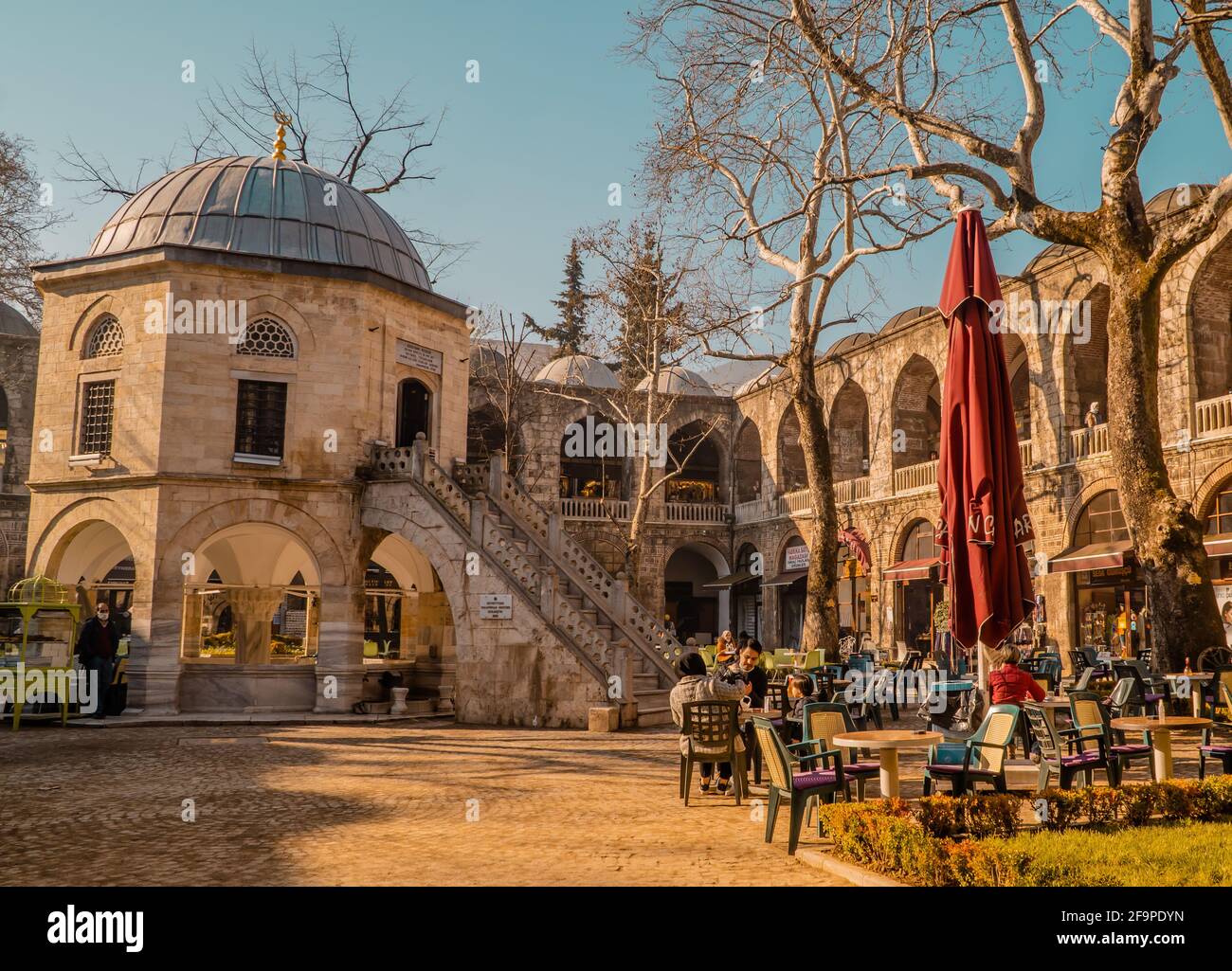 The famous Ottoman Koza Han Bazaar in Bursa, Turkey Stock Photo - Alamy
