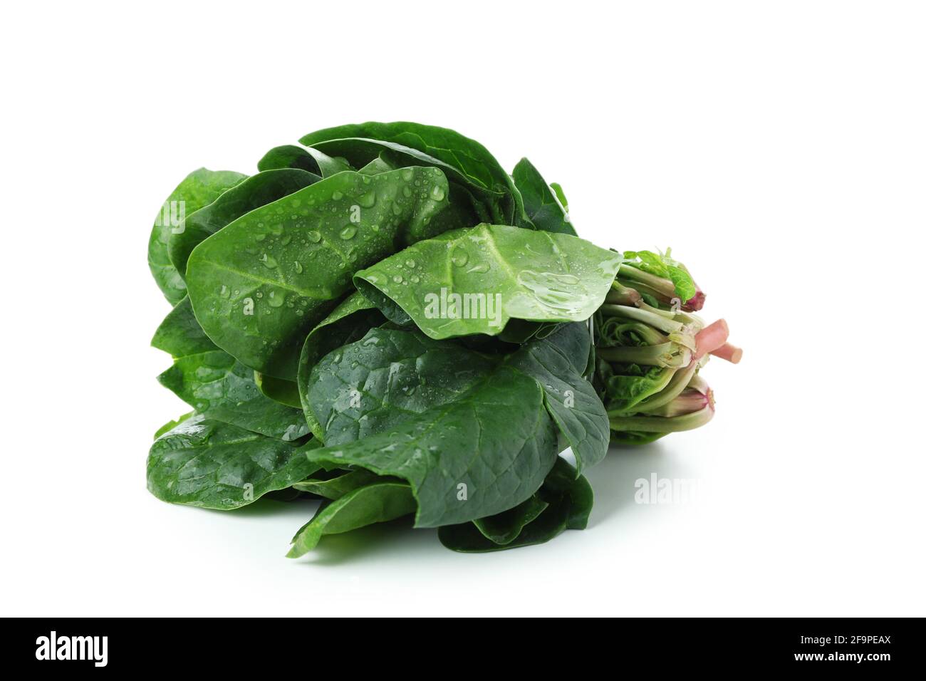Raw fresh spinach isolated on white background Stock Photo - Alamy