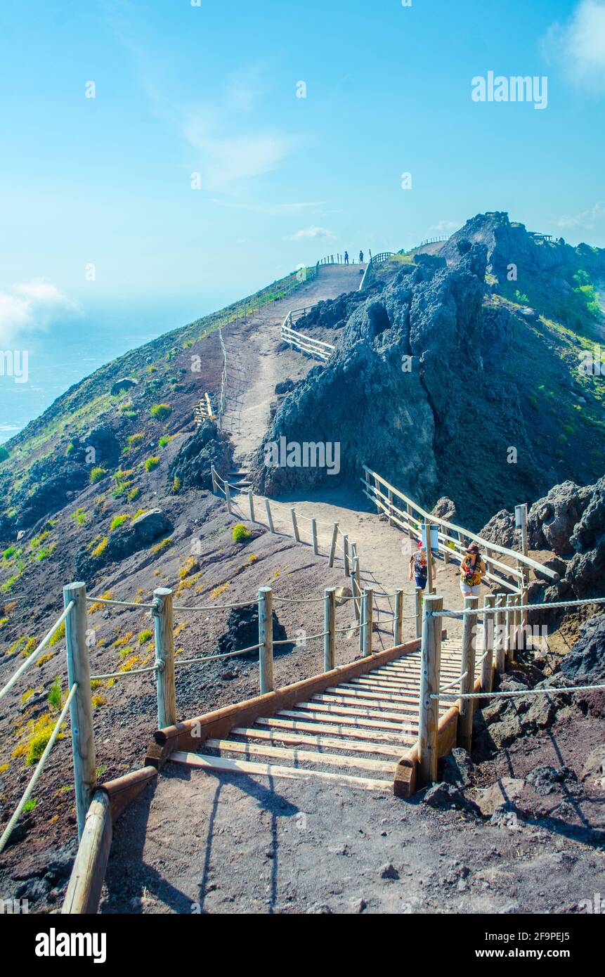 Crater Volcano Mount Vesuvius Above High Resolution Stock Photography ...
