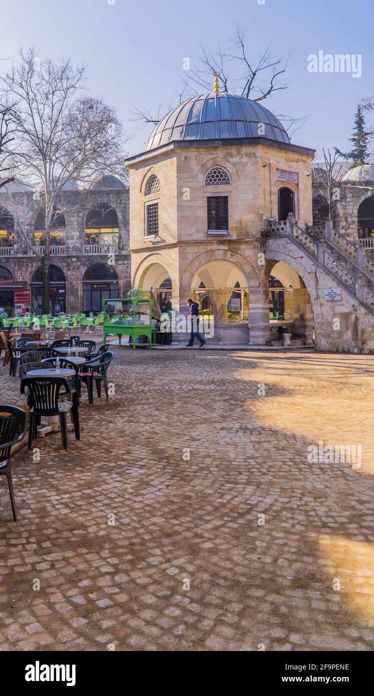 The famous Ottoman Koza Han Bazaar in Bursa, Turkey Stock Photo - Alamy