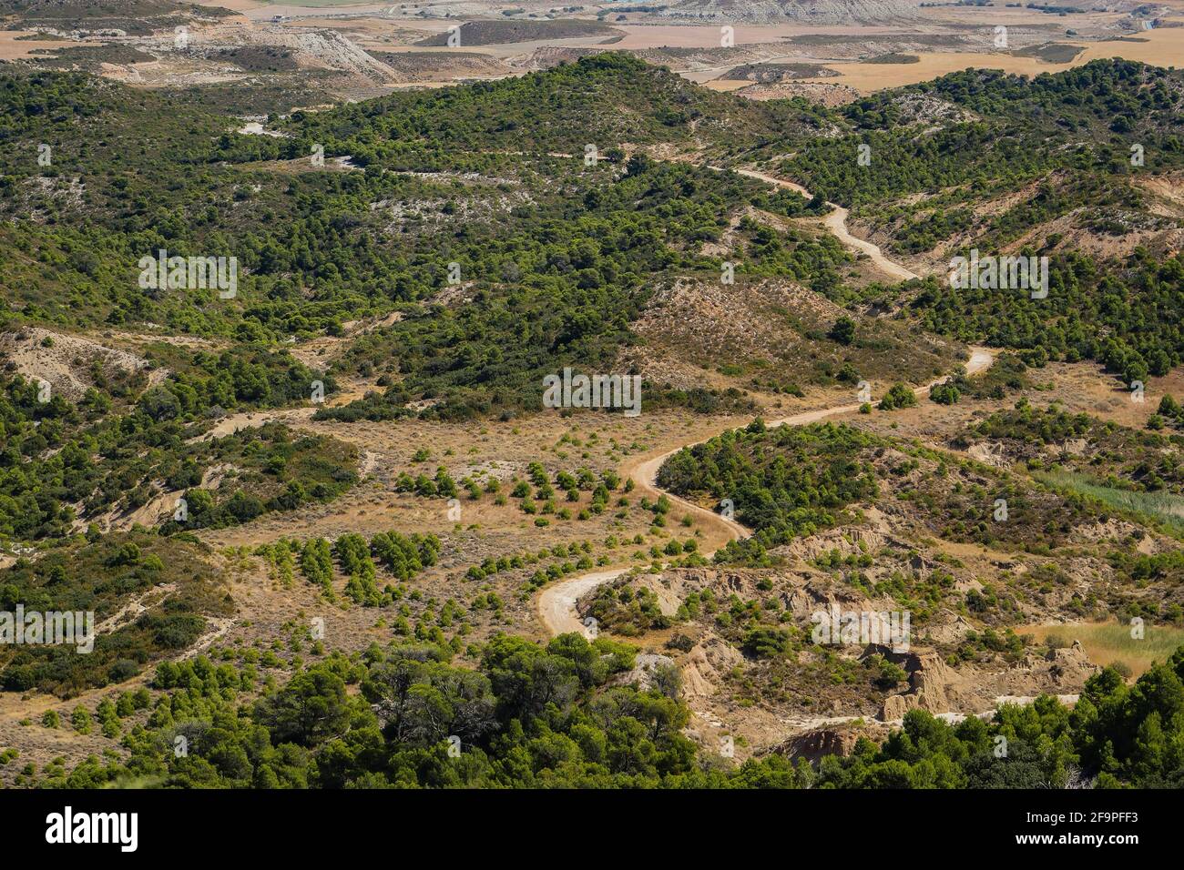 Spain, Navarre, Arguedas, Bardenas Reales desert, natural park ...