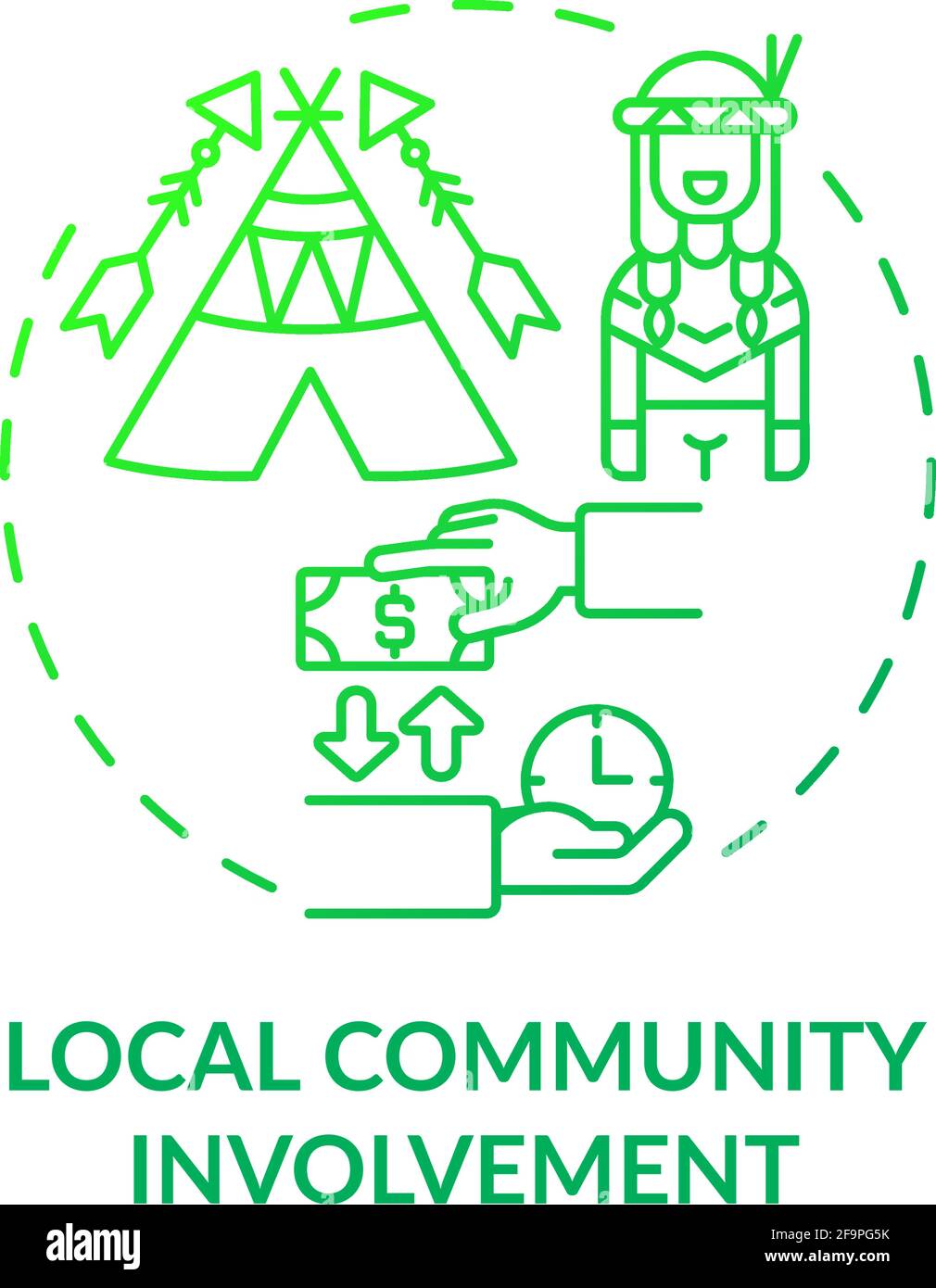 Local community involvement concept icon Stock Vector Image & Art - Alamy