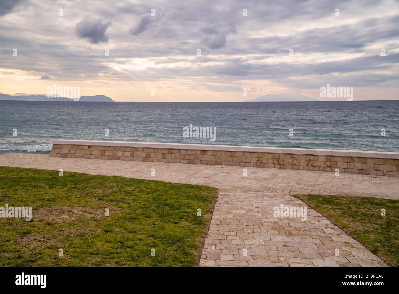 Memorial on Anzac Beach on the Gallipoli peninsula near Canakkale ...