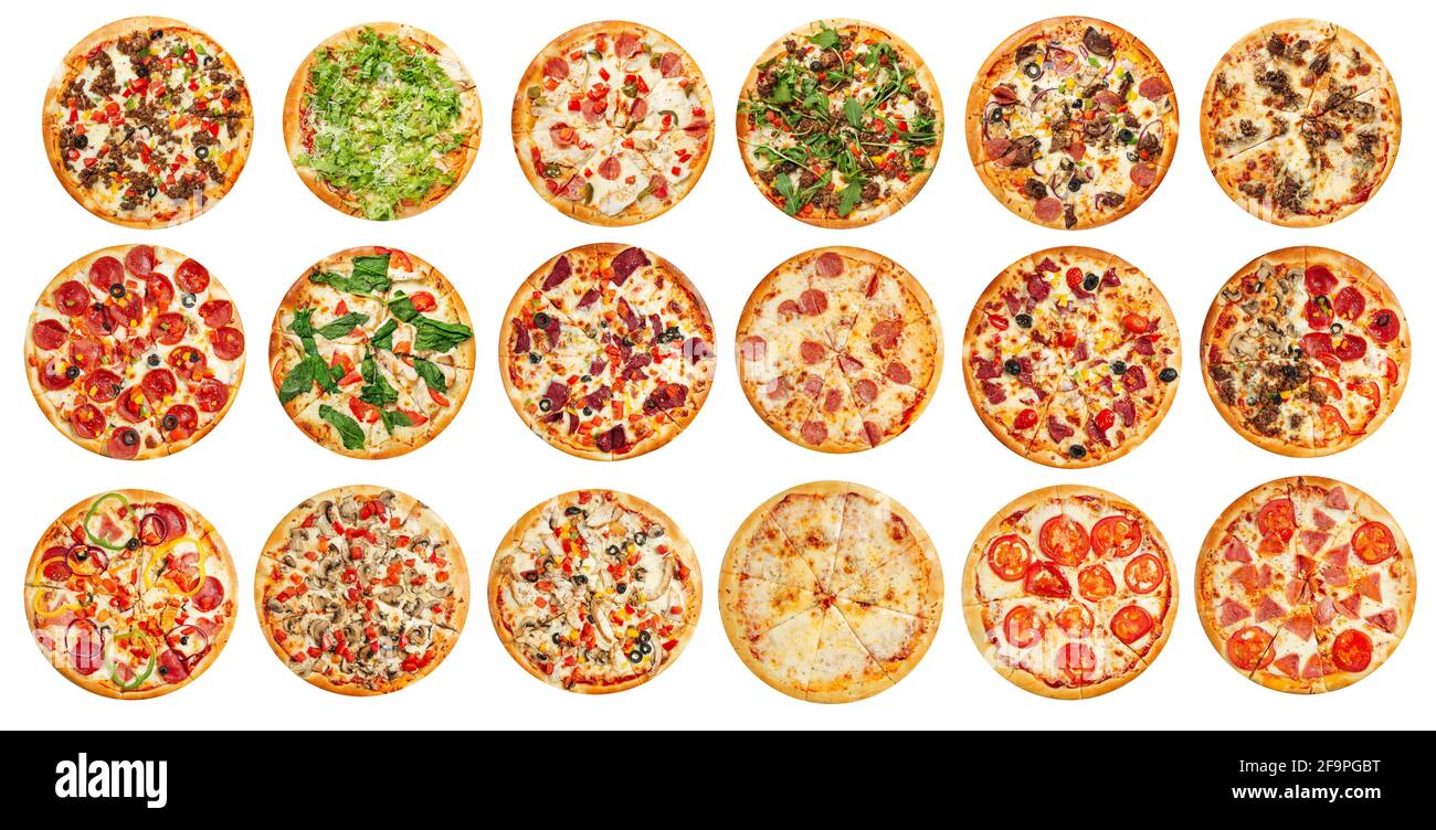 Top view assorted pizzas hi-res stock photography and images - Alamy