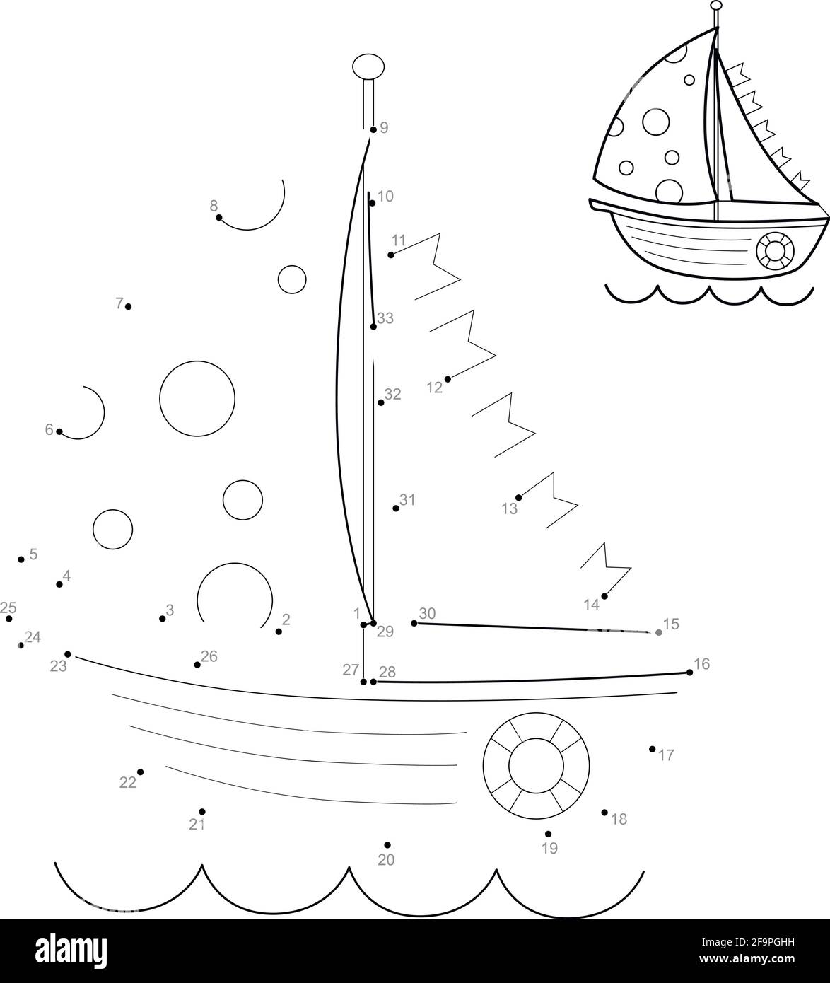 Dot to dot puzzle for children. Connect dots game Stock Vector Image ...