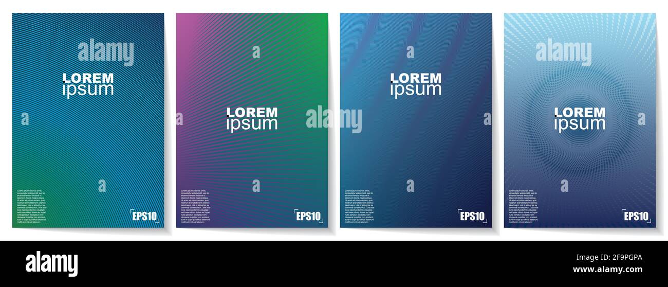 Set of modern abstract backgrounds for brochure design, flyer design ...
