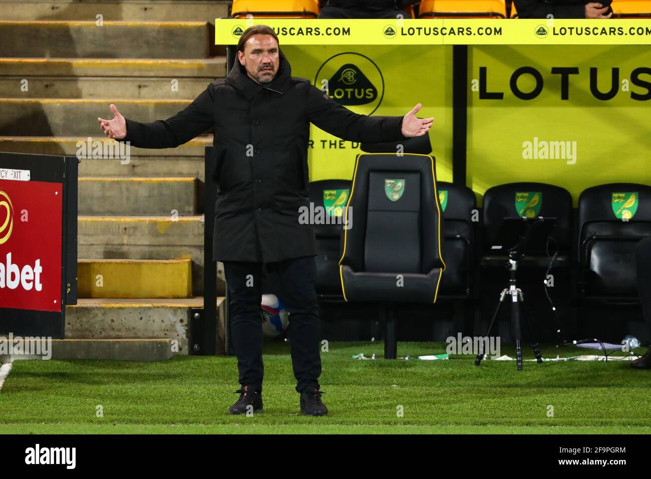 Manager of Norwich City, Daniel Farke - Norwich City v AFC Bournemouth ...