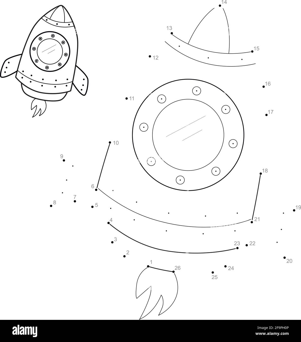 Dot to dot puzzle for children. Connect dots game Stock Vector Image ...