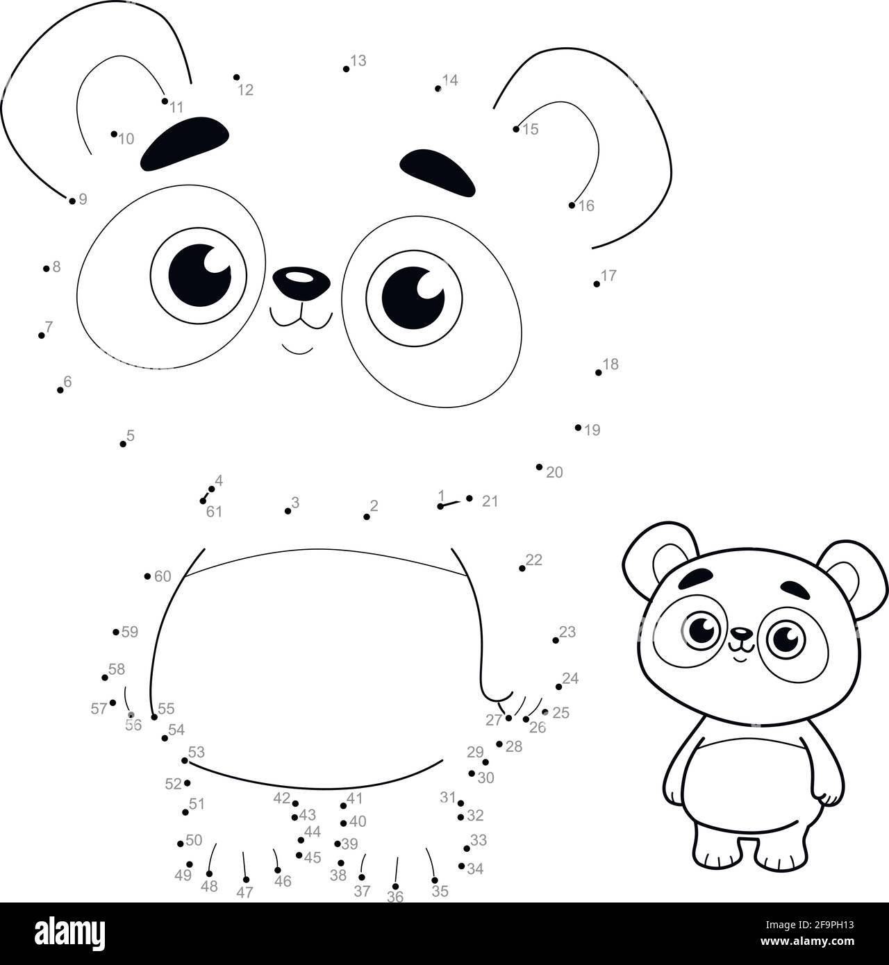 Dot to dot puzzle for children. Connect dots game Stock Vector Image ...