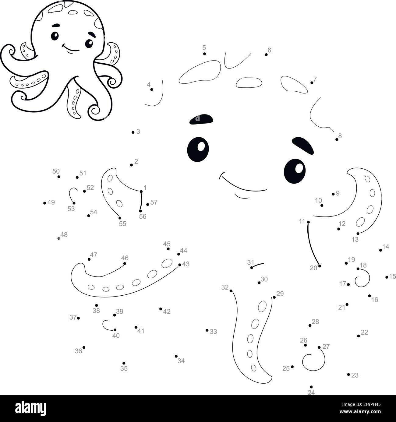 Dot to dot puzzle for children. Connect dots game Stock Vector Image ...