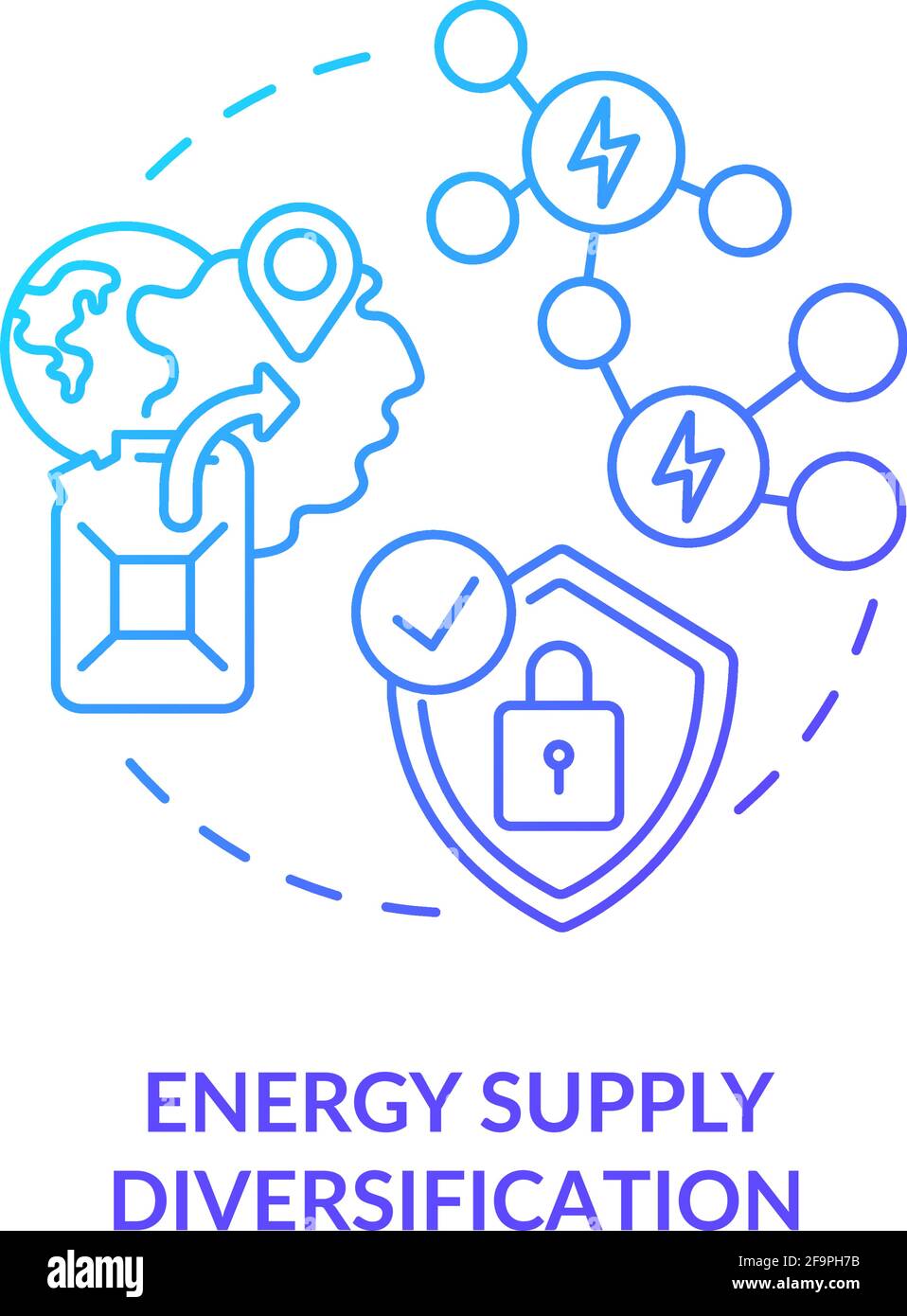 Energy supply diversification concept icon Stock Vector Image & Art - Alamy
