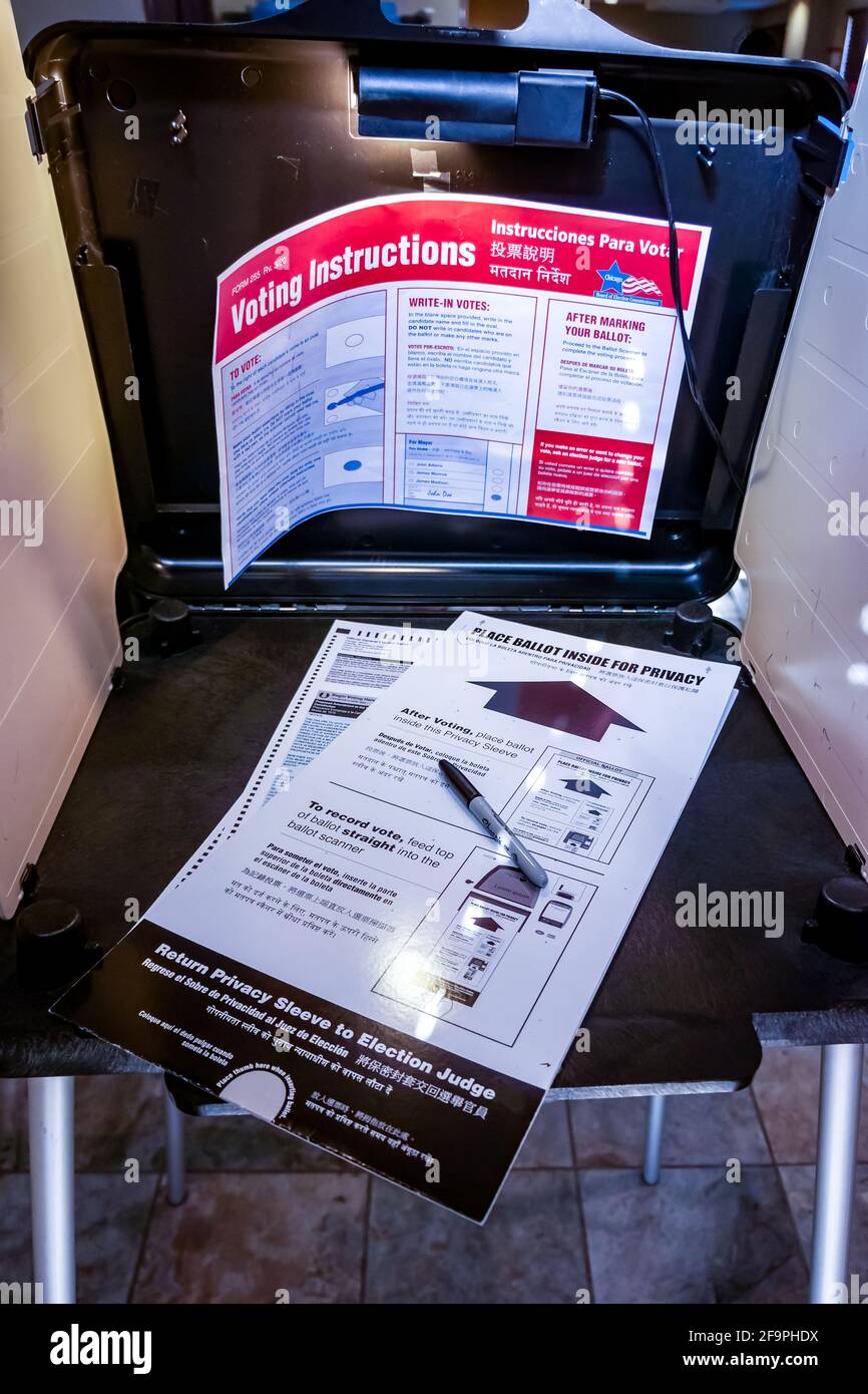 2020 presidential ballot in ballot box on election day Stock Photo - Alamy