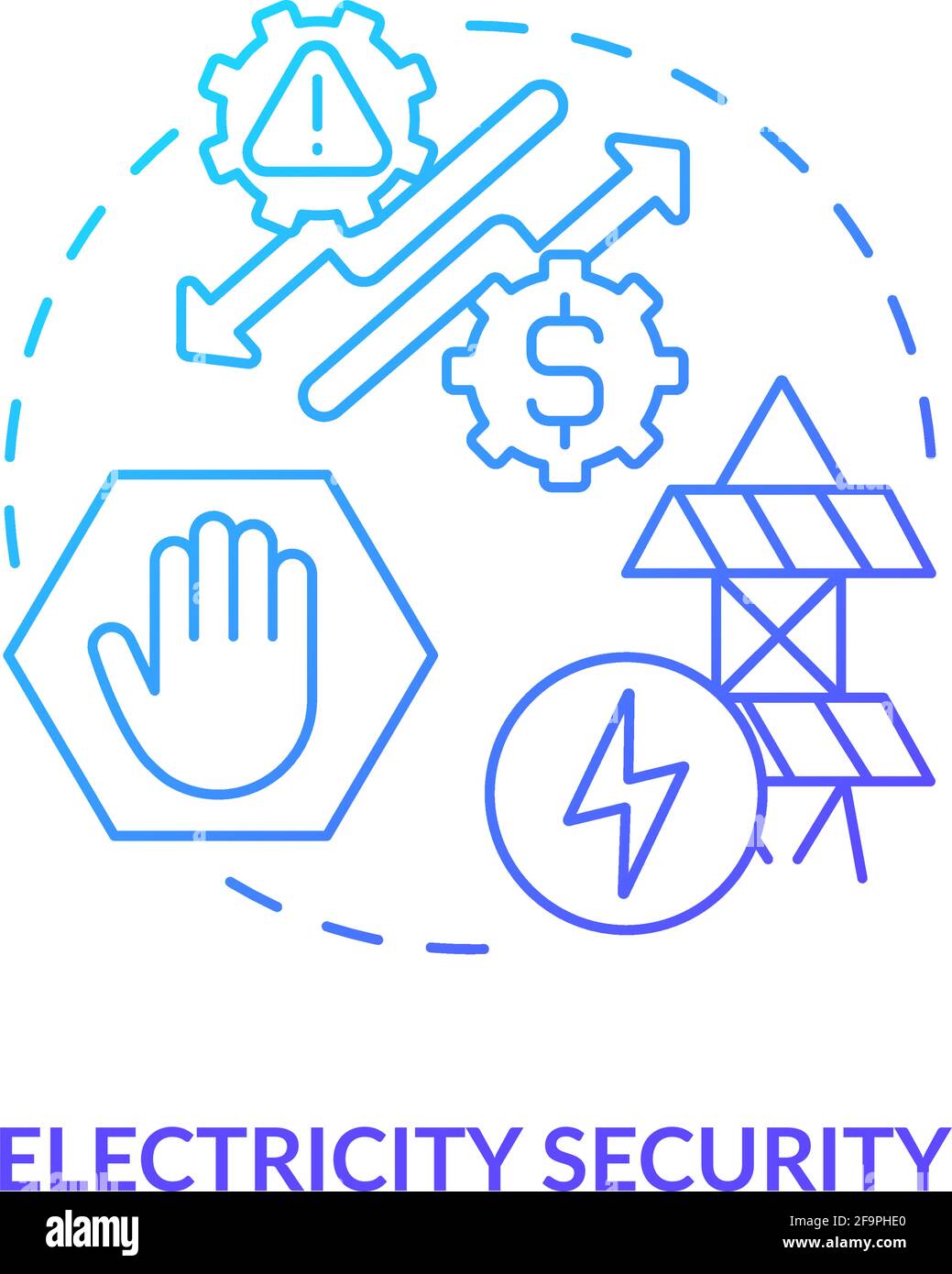 Electricity security concept icon Stock Vector Image & Art - Alamy