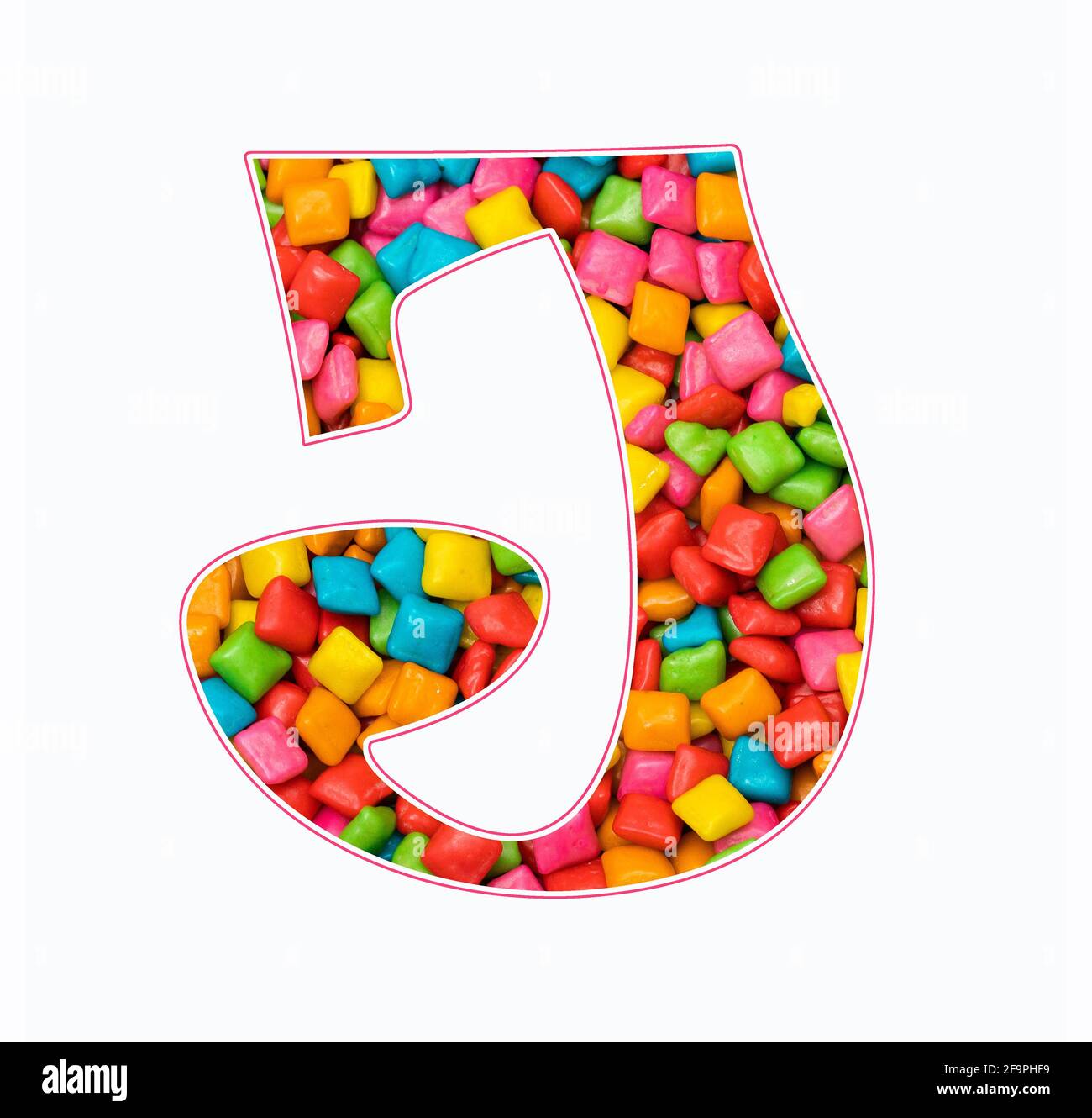 Alphabet letter J - Mini colored gum Stock Photo - Alamy