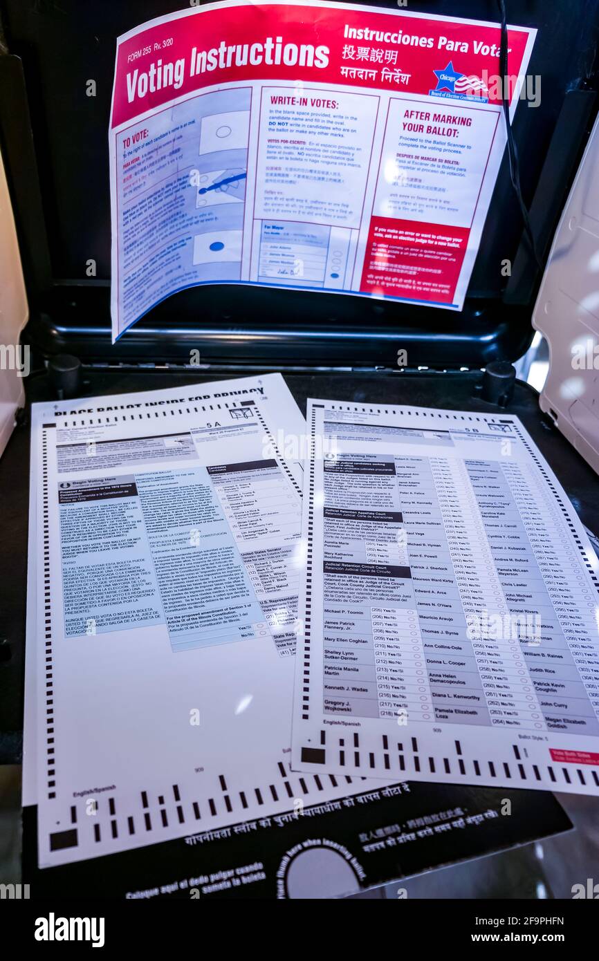 2020 presidential ballot in ballot box on election day Stock Photo - Alamy