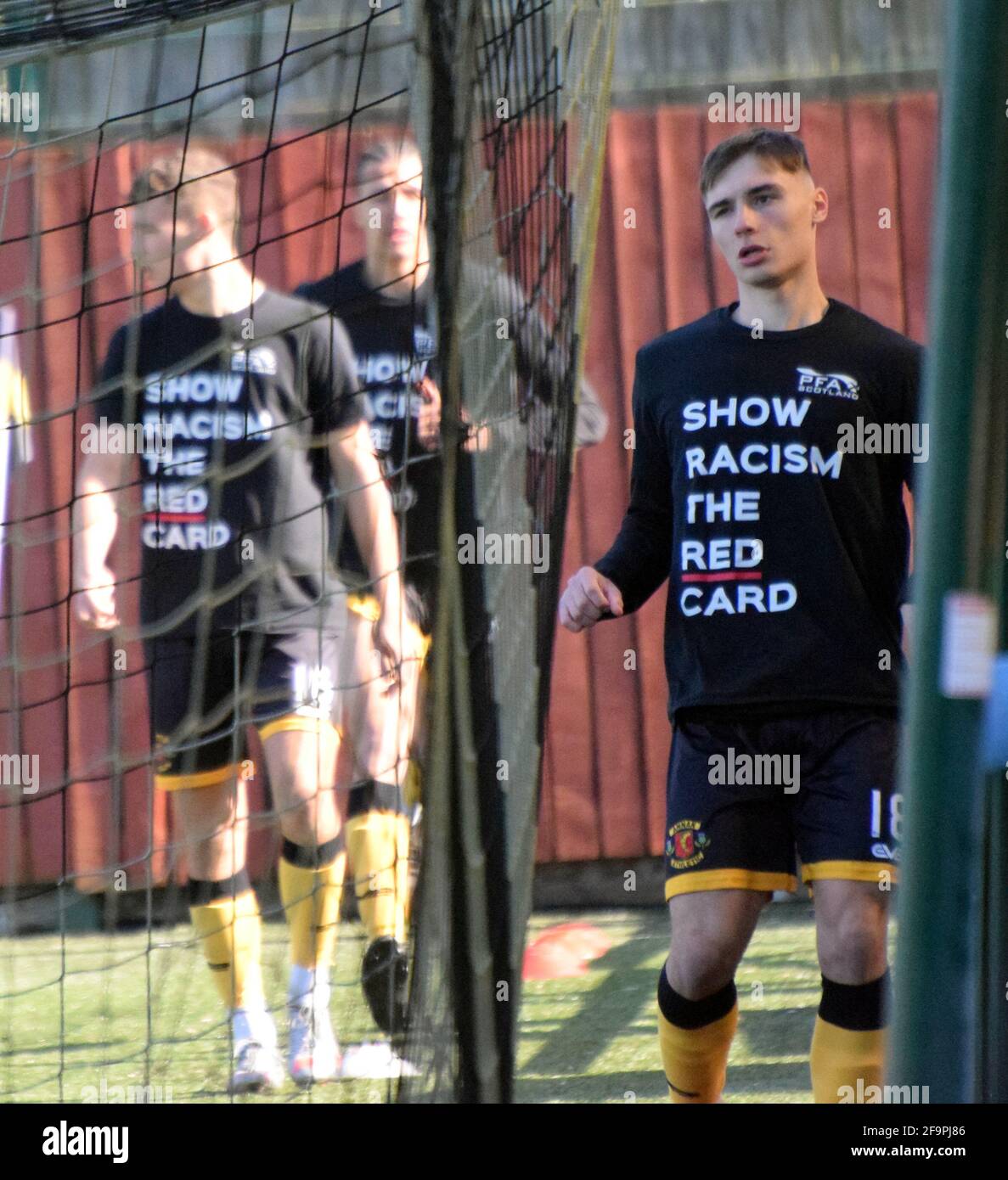SPFL 2 Annan Athletic 5 Stenhousemuir 1 Galabank April 20th 2021 7.45pm Kick Off Stock Photo - Alamy