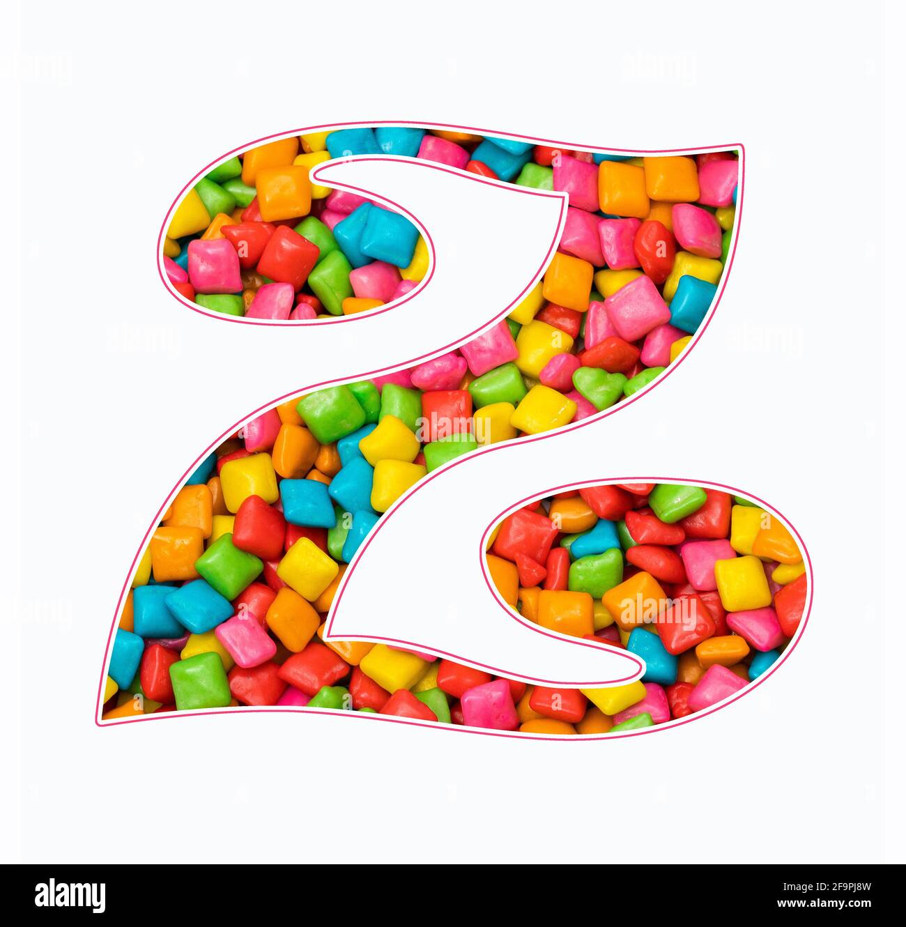 Alphabet letter Z - Mini colored gum Stock Photo - Alamy