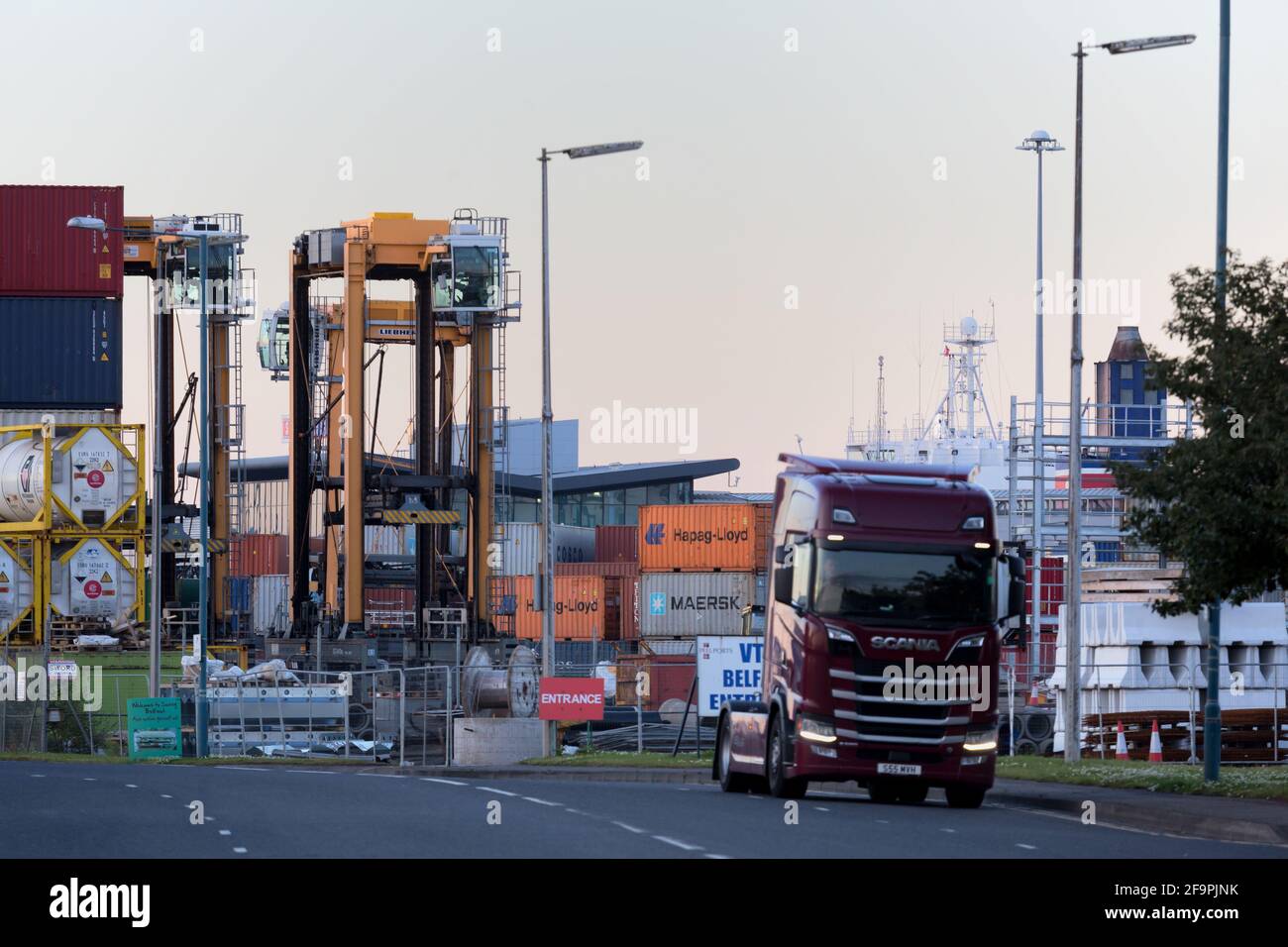 14.07.2019, Belfast, Northern Ireland, United Kingdom - Port of Belfast ...