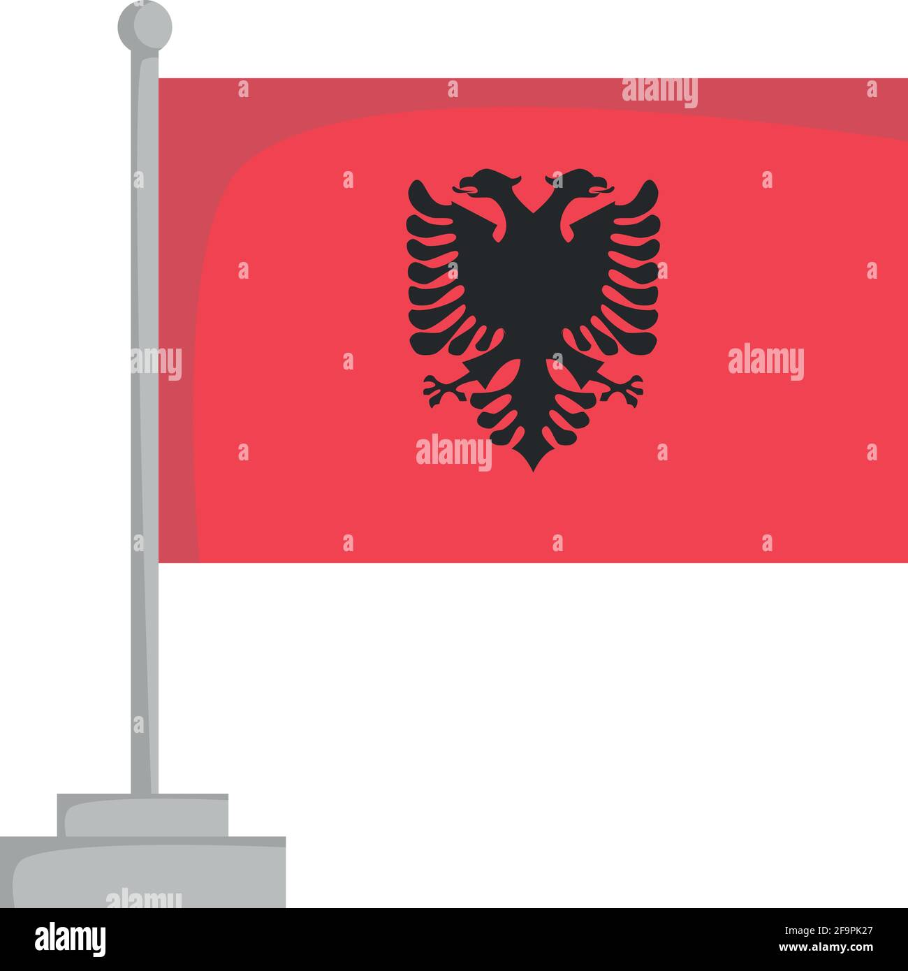 National flag of Albania Vector Illustration Stock Vector Image & Art ...