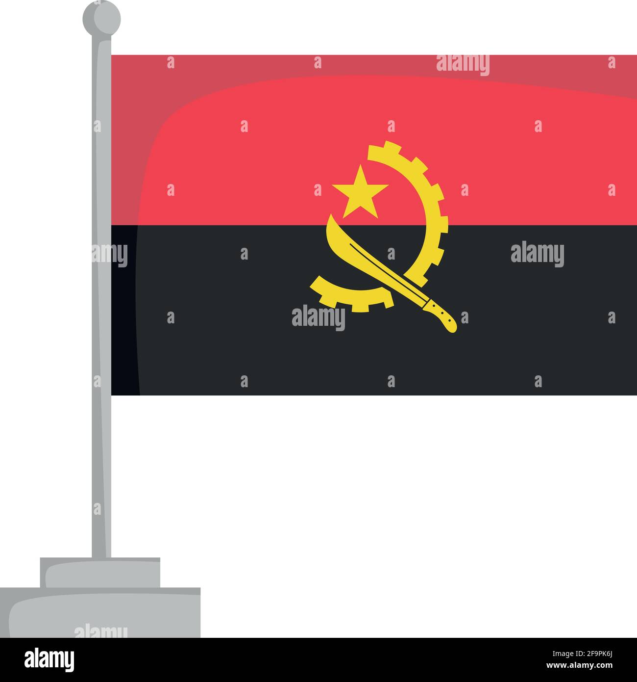 National flag of Angola Vector Illustration Stock Vector Image & Art ...