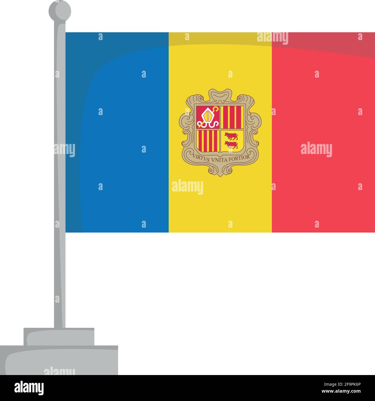 National flag of Andorra Vector Illustration Stock Vector Image & Art ...