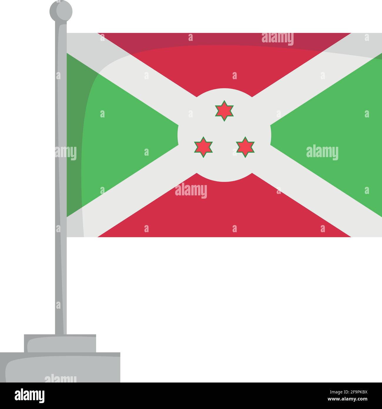 Burundi flag flat design Cut Out Stock Images & Pictures - Alamy