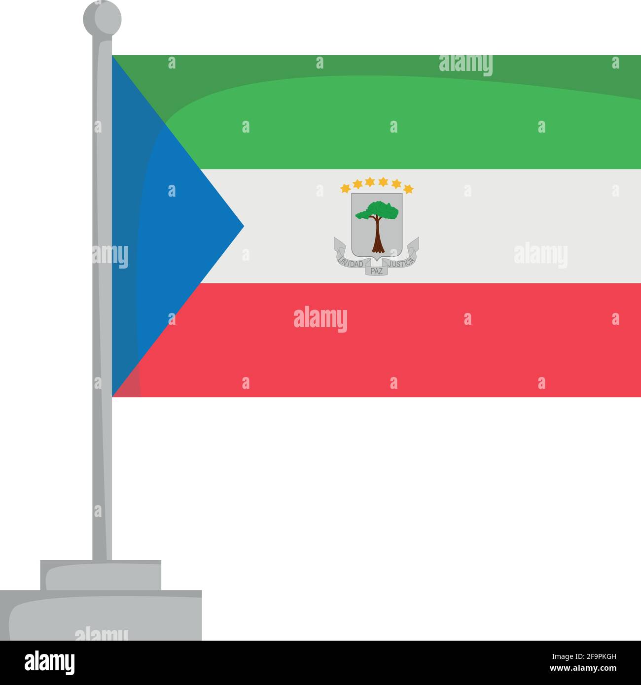 Equatorial guinea flag vector vectors hi-res stock photography and images - Alamy