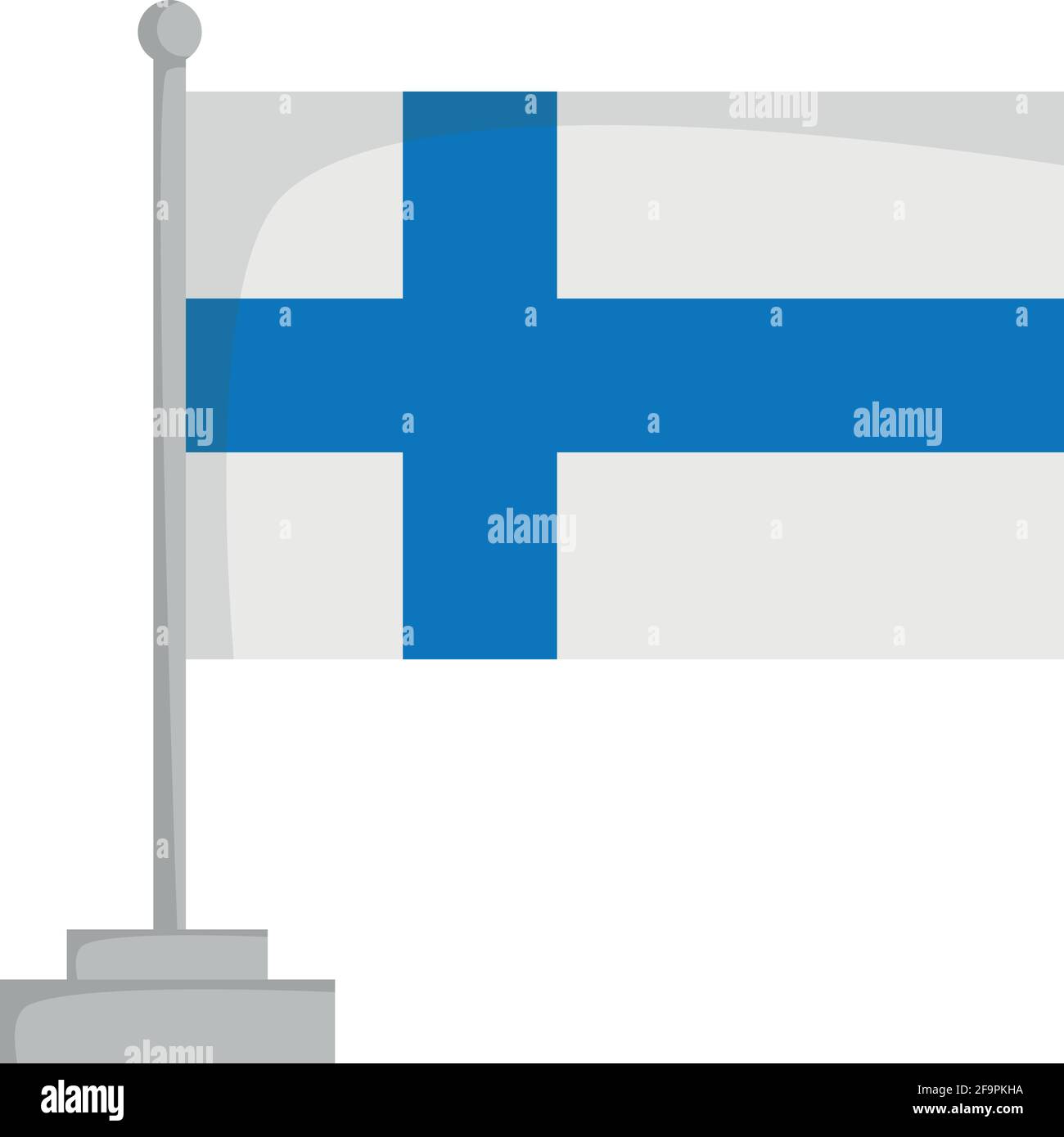 National flag of Finland Vector Illustration Stock Vector Image & Art ...