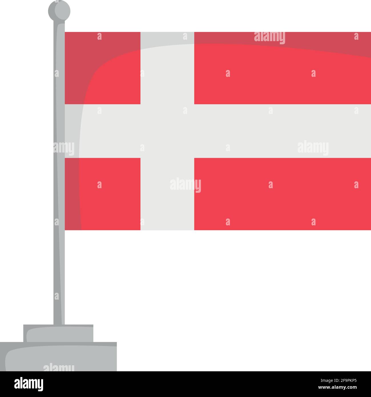 National flag of Denmark Vector Illustration Stock Vector Image & Art ...