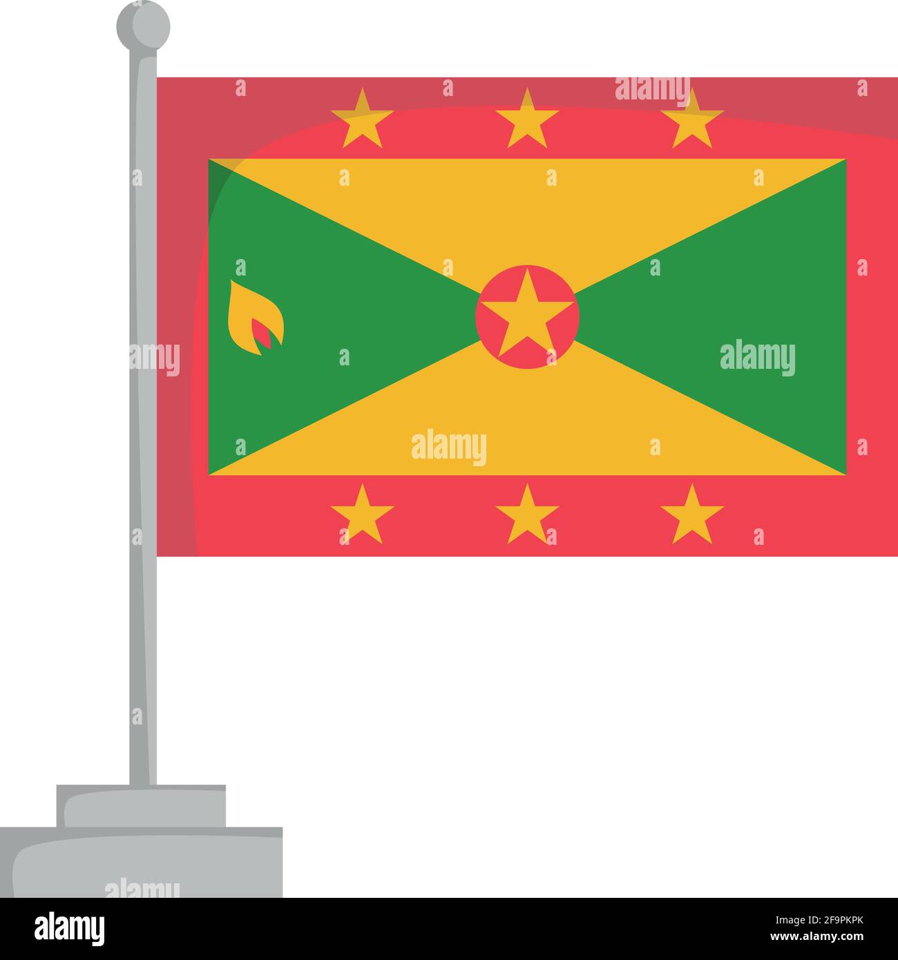 National flag of Grenada Vector Illustration Stock Vector Image & Art ...