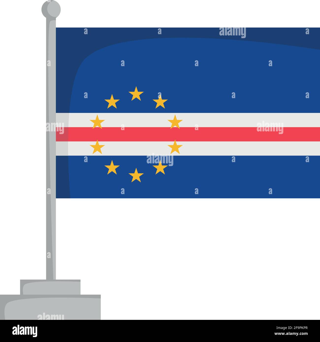 National flag of Cape Verde Vector Illustration Stock Vector Image ...