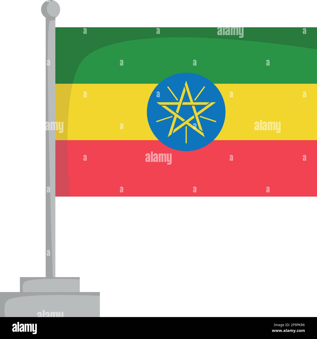 Ethiopia flag straight Stock Vector Images - Alamy