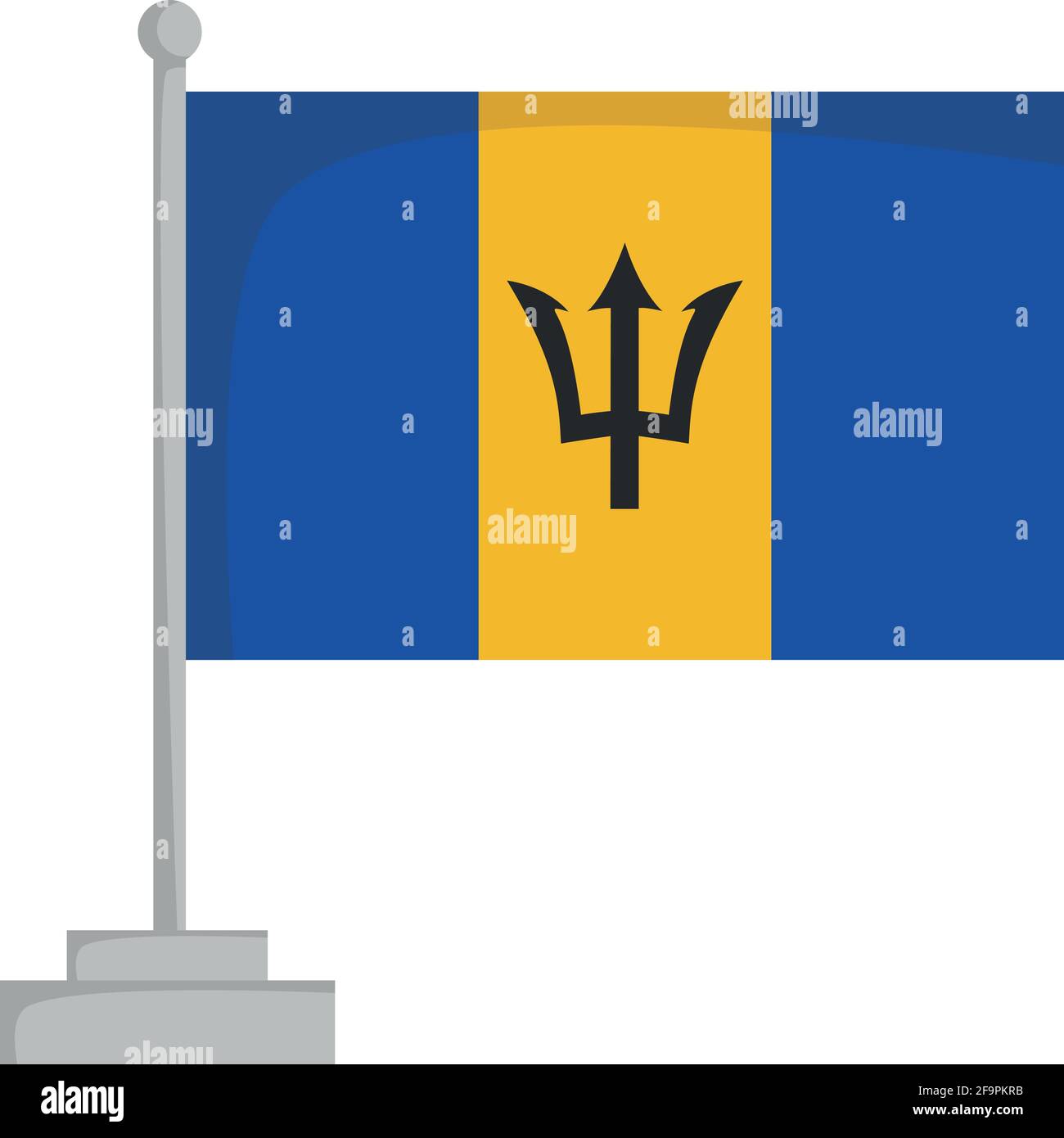 National flag of Barbados Vector Illustration Stock Vector Image & Art ...