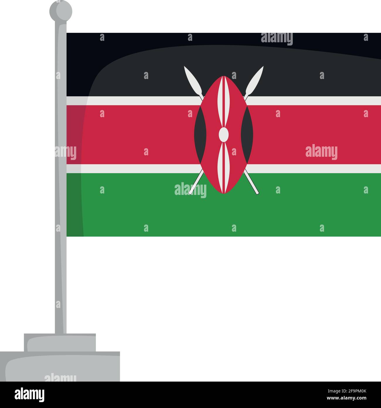 National flag of Kenya Vector Illustration Stock Vector Image & Art - Alamy