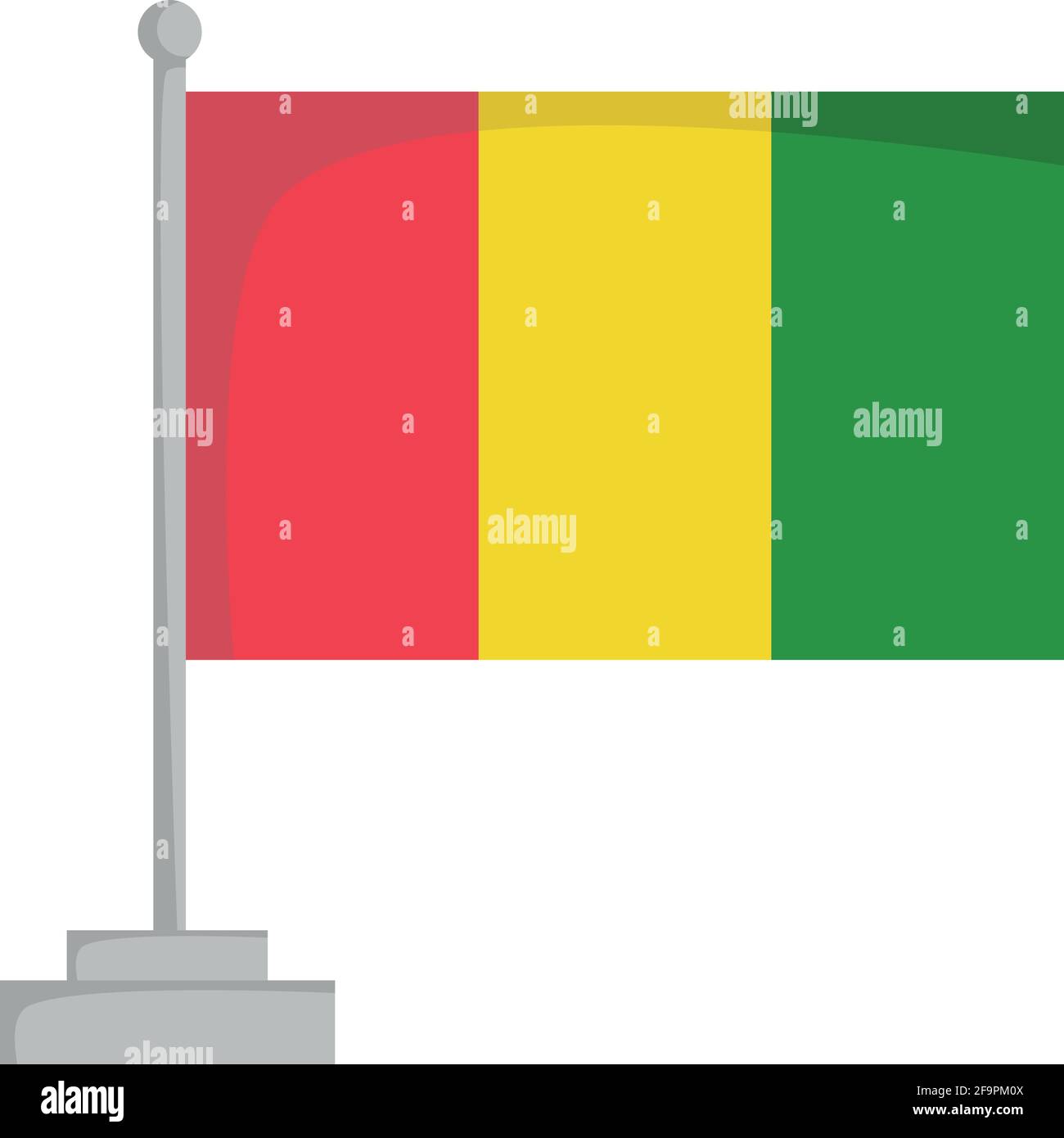 National flag of Guinea Vector Illustration Stock Vector Image & Art ...