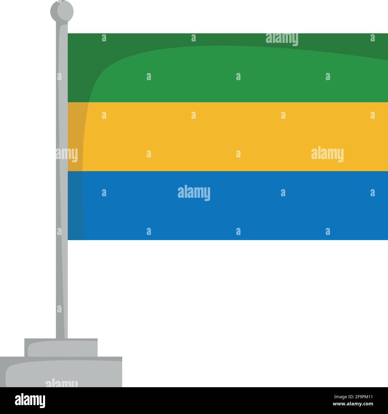 National flag of Gabon Vector Illustration Stock Vector Image & Art - Alamy