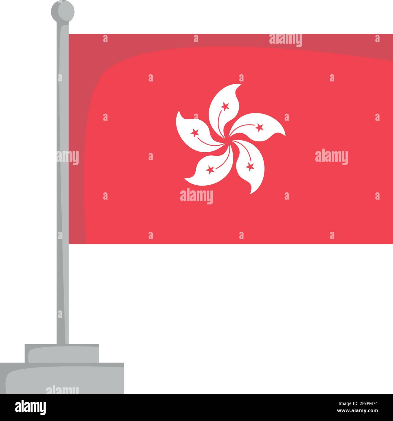 National flag of Hong Kong Vector Illustration Stock Vector Image & Art ...
