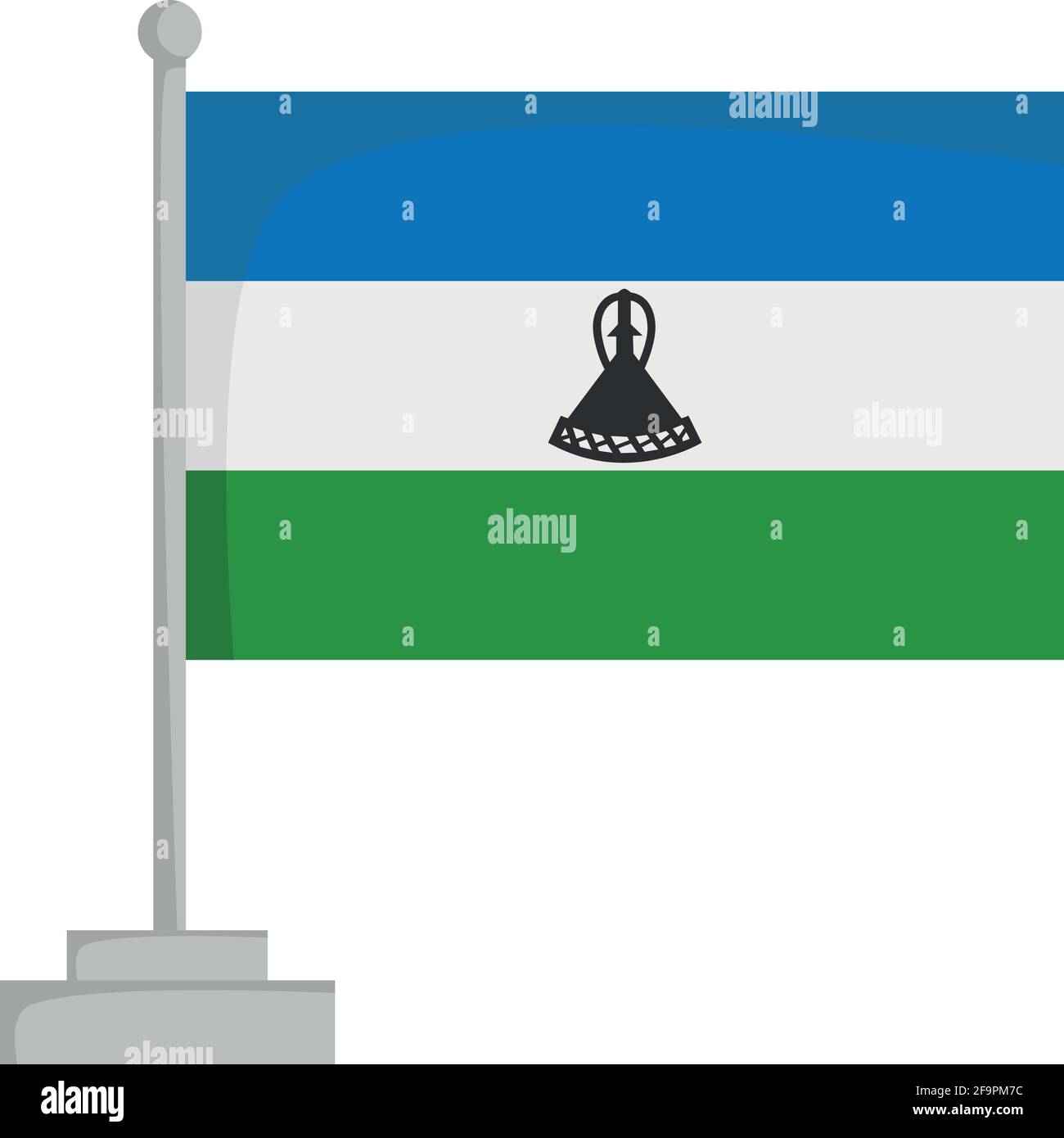 National flag of Lesotho Vector Illustration Stock Vector Image & Art ...