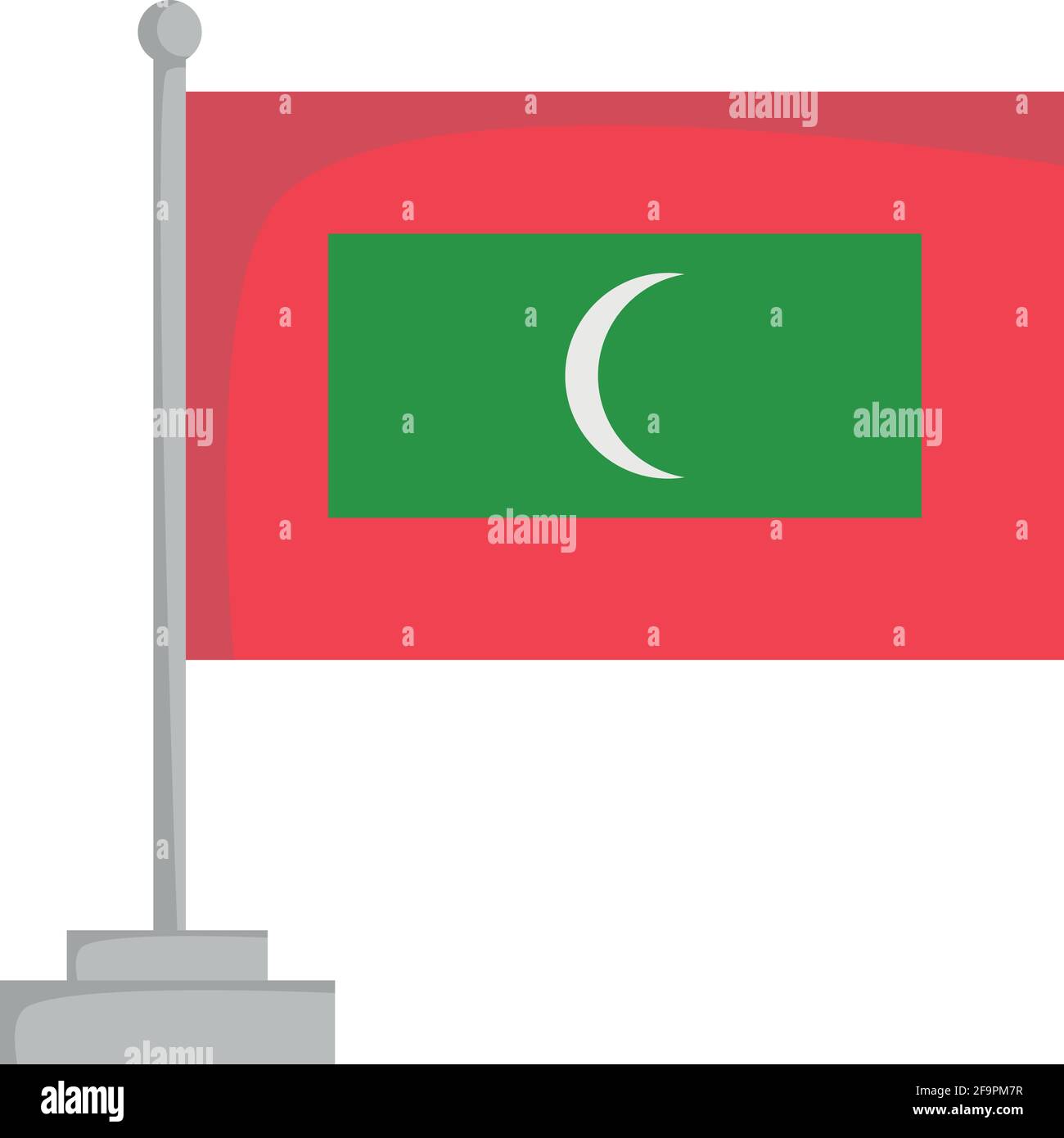 National flag of Maldives Vector Illustration Stock Vector Image & Art ...