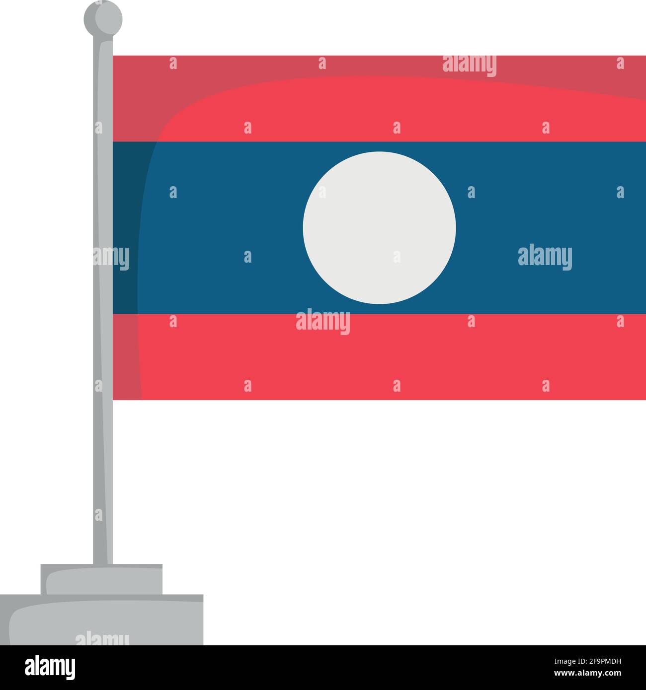 National flag of Laos Vector Illustration Stock Vector Image & Art - Alamy