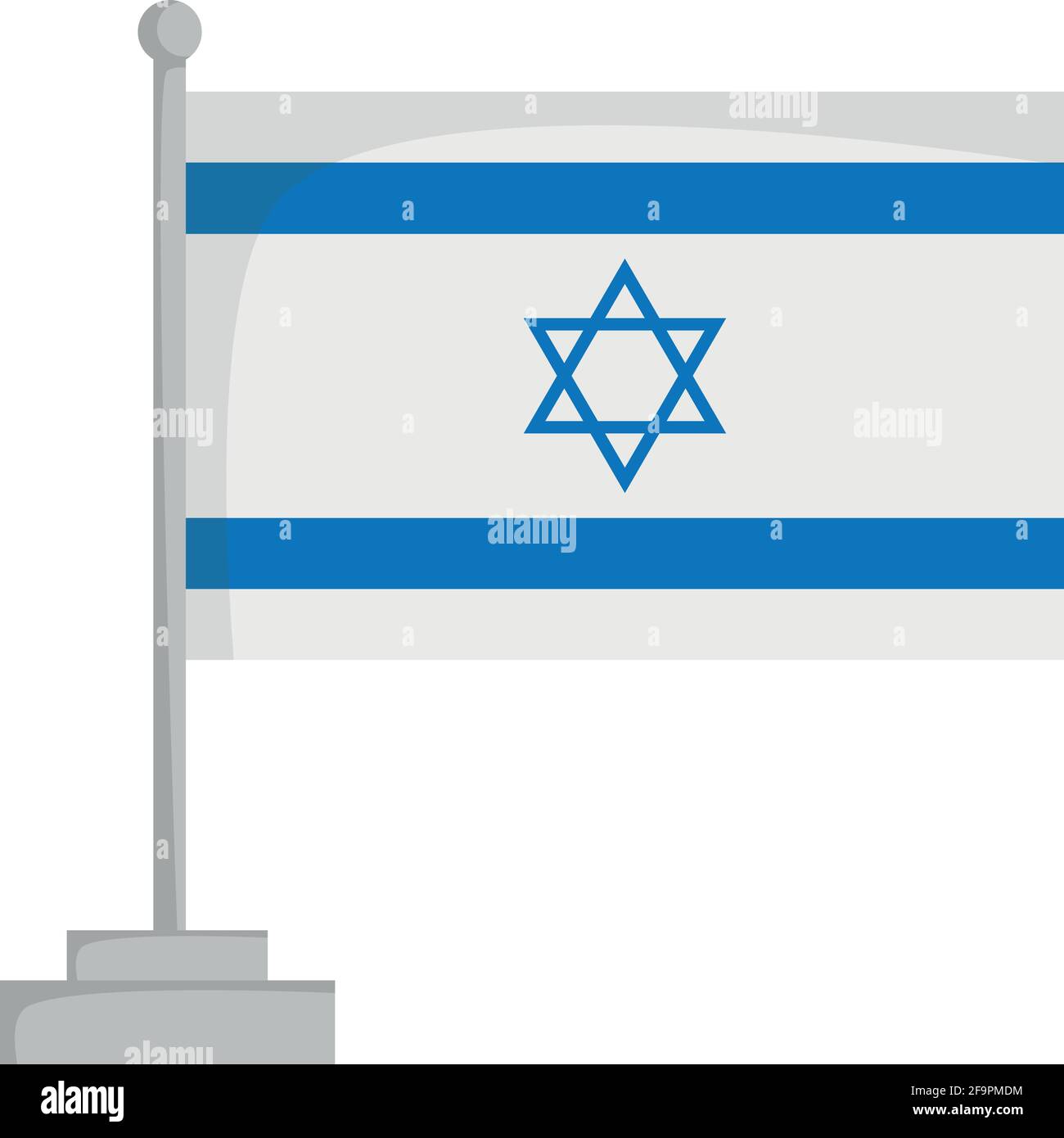 National flag of Israel Vector Illustration Stock Vector Image & Art ...