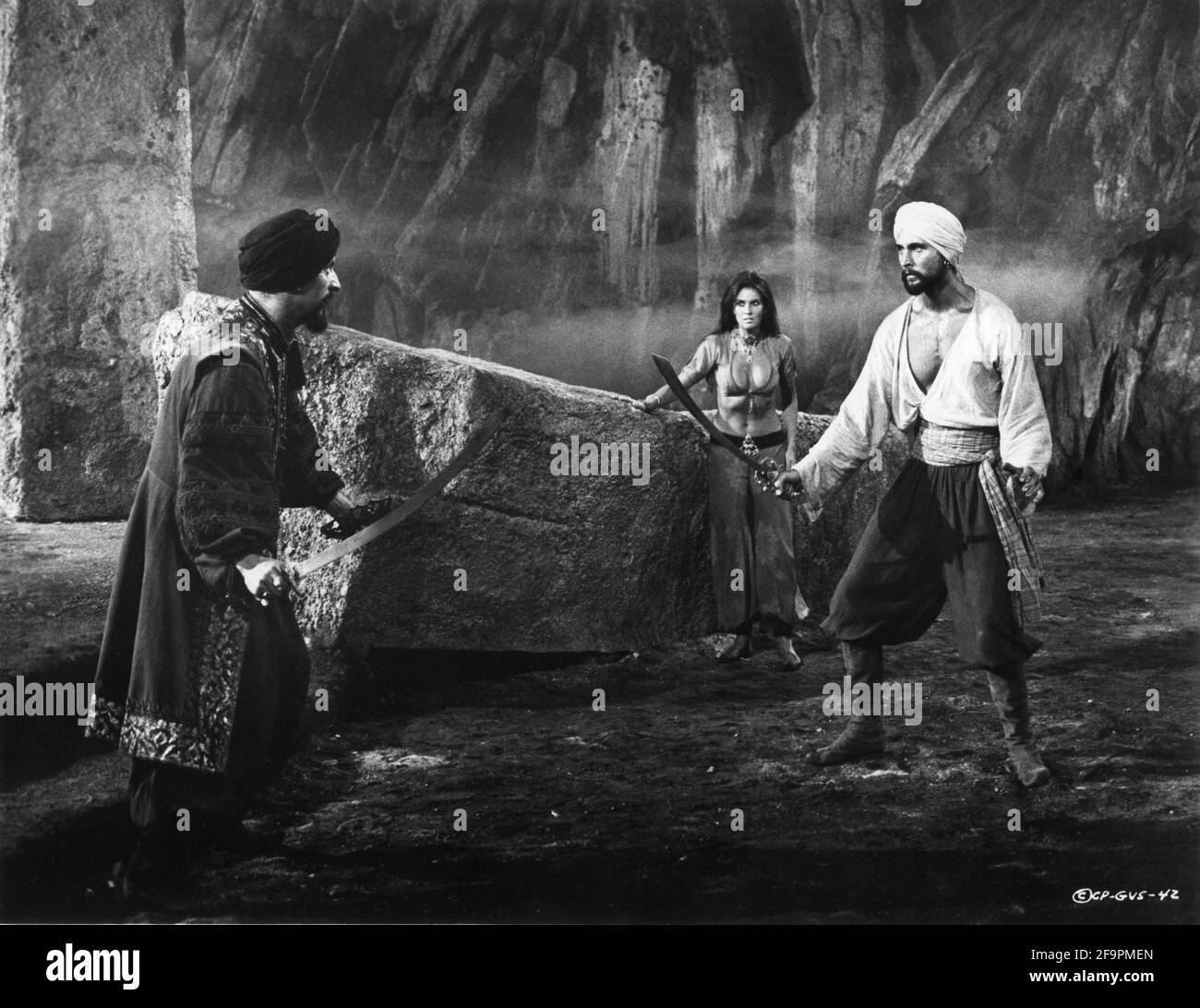 TOM BAKER CAROLINE MUNRO and JOHN PHILLIP LAW in THE GOLDEN VOYAGE OF ...