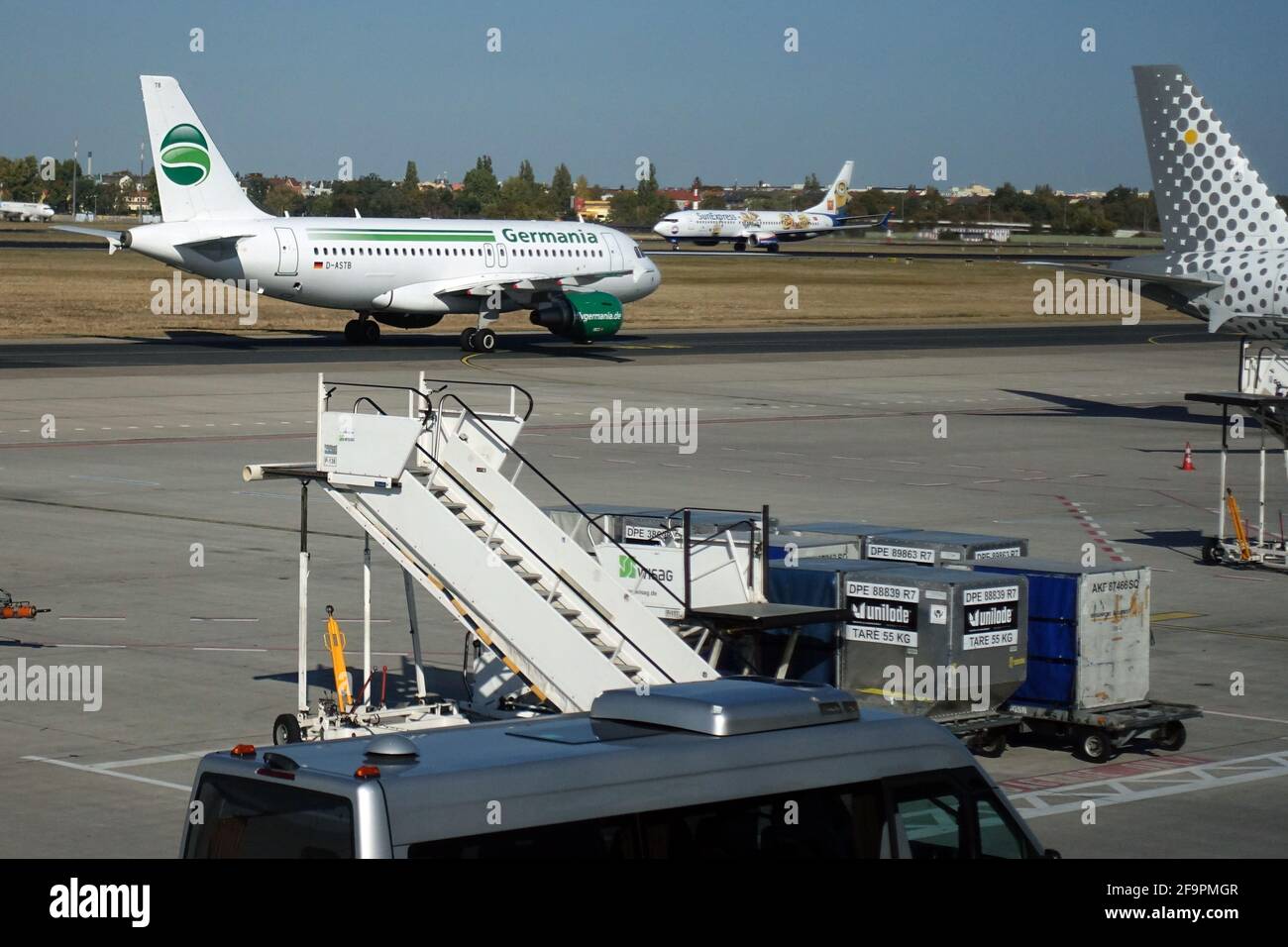 05.10.2018, Berlin, , Germany - Airbus A319 of the airline Germania and ...