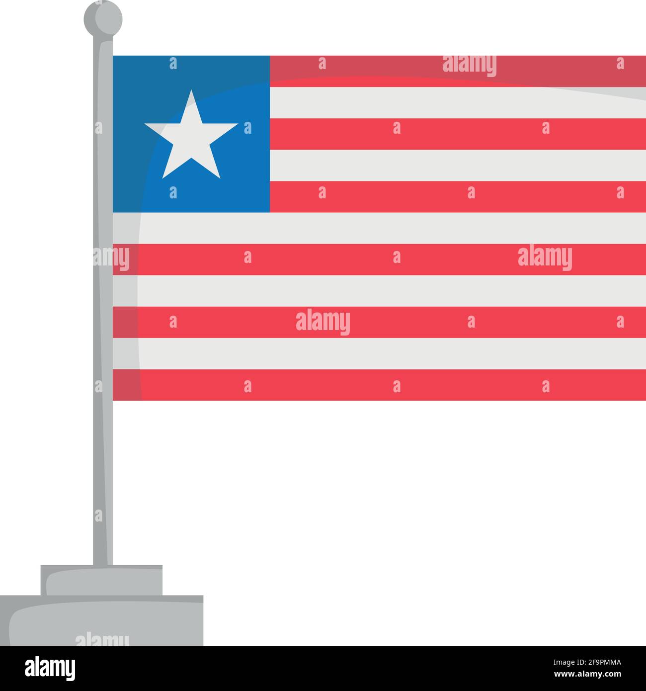 National flag of Liberia Vector Illustration Stock Vector Image & Art ...