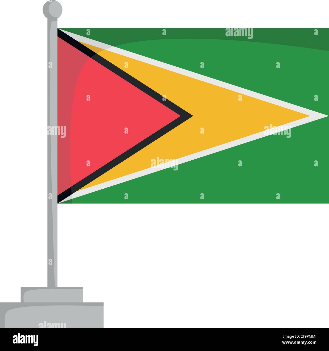 National flag of Guyana Vector Illustration Stock Vector Image & Art - Alamy