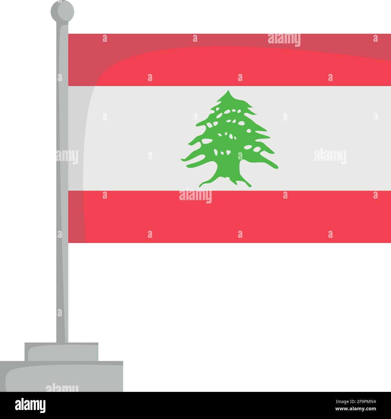 National flag of Lebanon Vector Illustration Stock Vector Image & Art ...