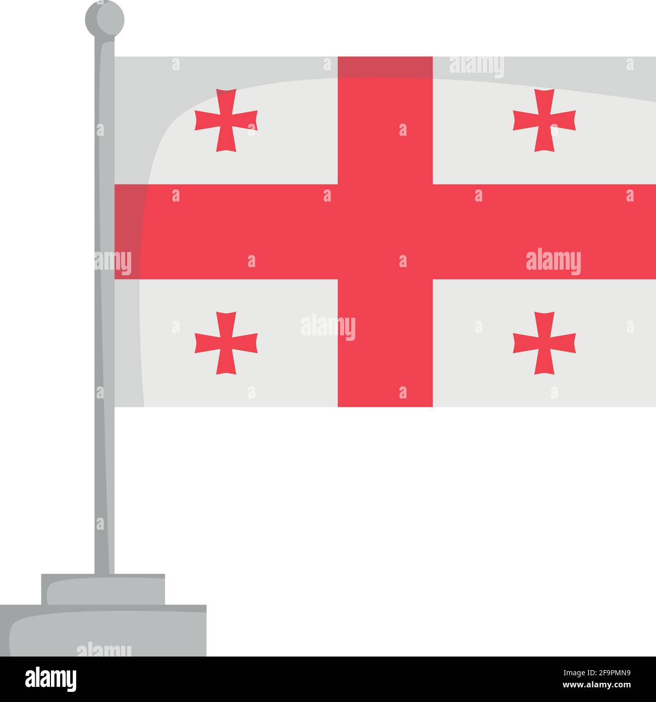 National flag of Georgia Vector Illustration Stock Vector Image & Art ...