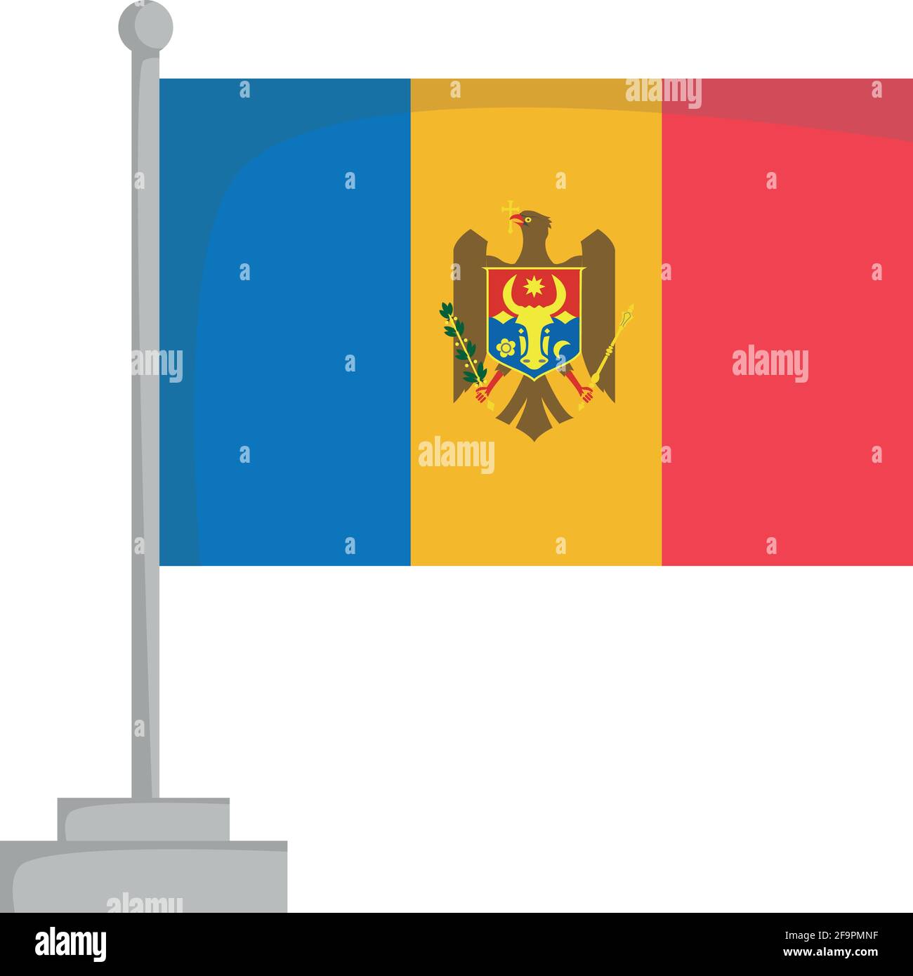 National flag of Moldova Vector Illustration Stock Vector Image & Art ...