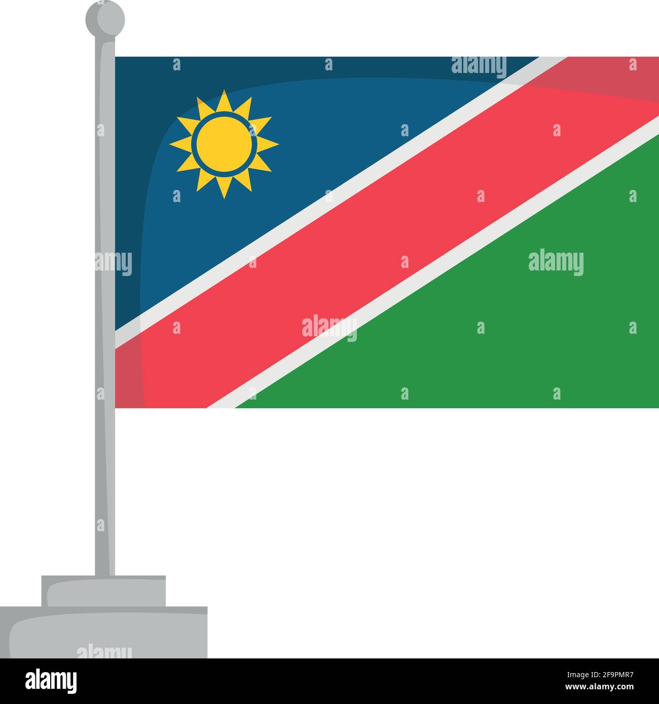 National flag of Namibia Vector Illustration Stock Vector Image & Art ...